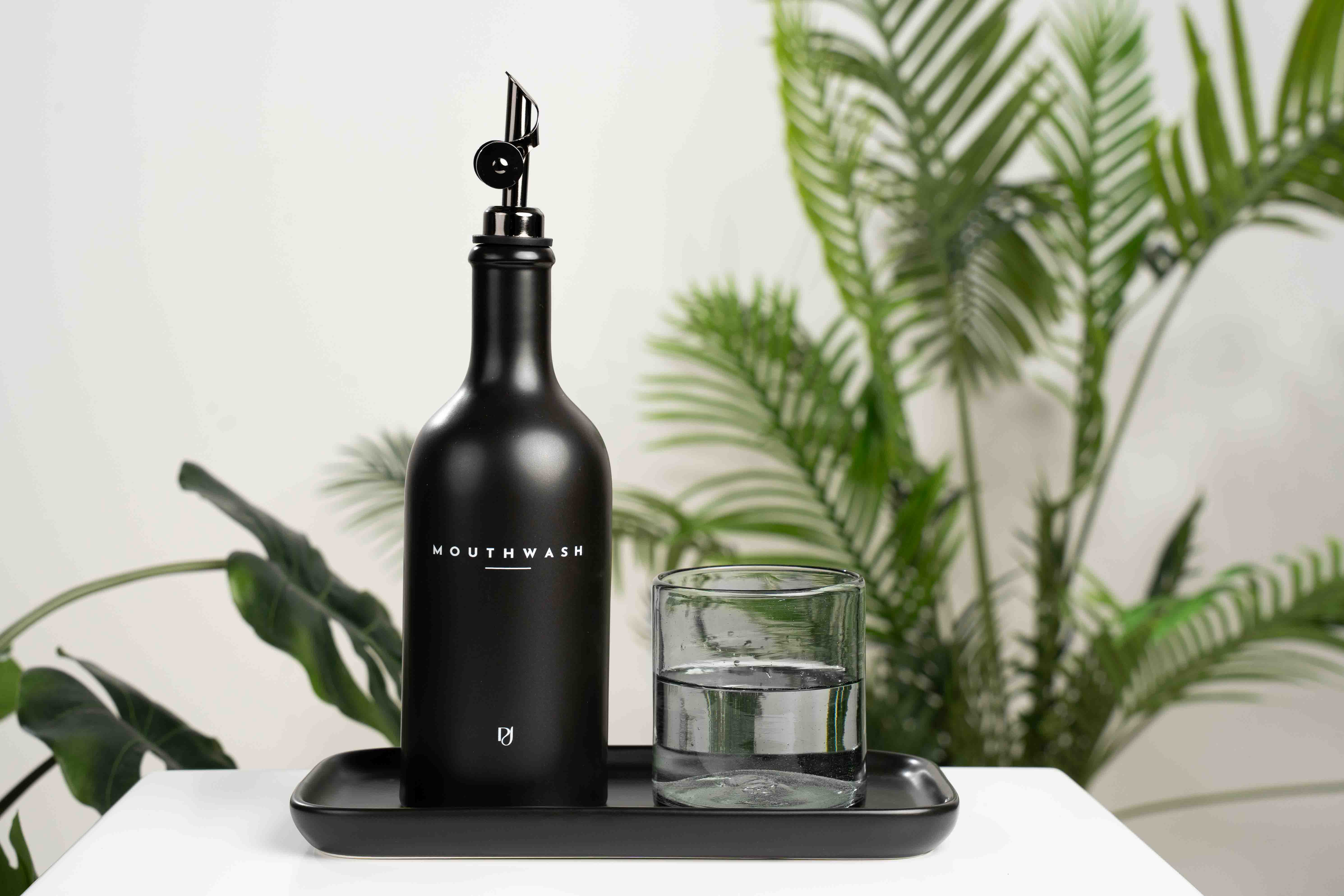 Mouthwash Stoneware Pour Bottle - The Polished Jar