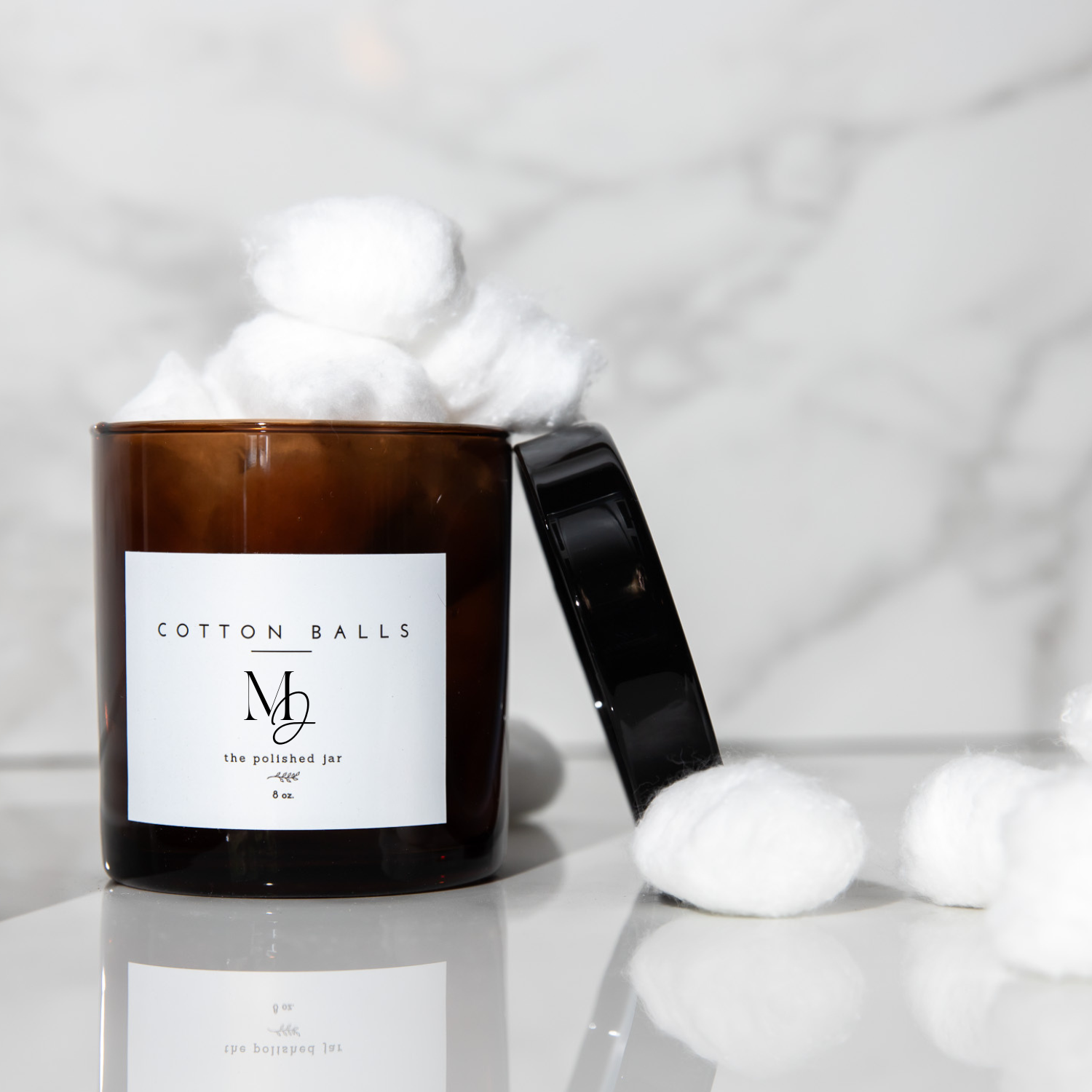 Custom Glass Bathroom Jars with Your Logo| The Polished Jar